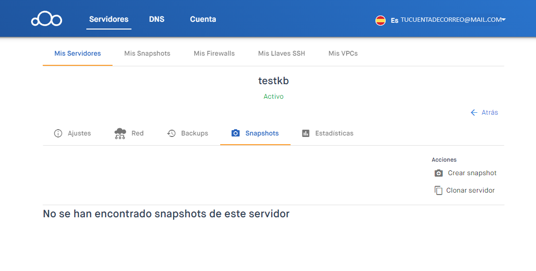How to clone a Server – Clouding.io