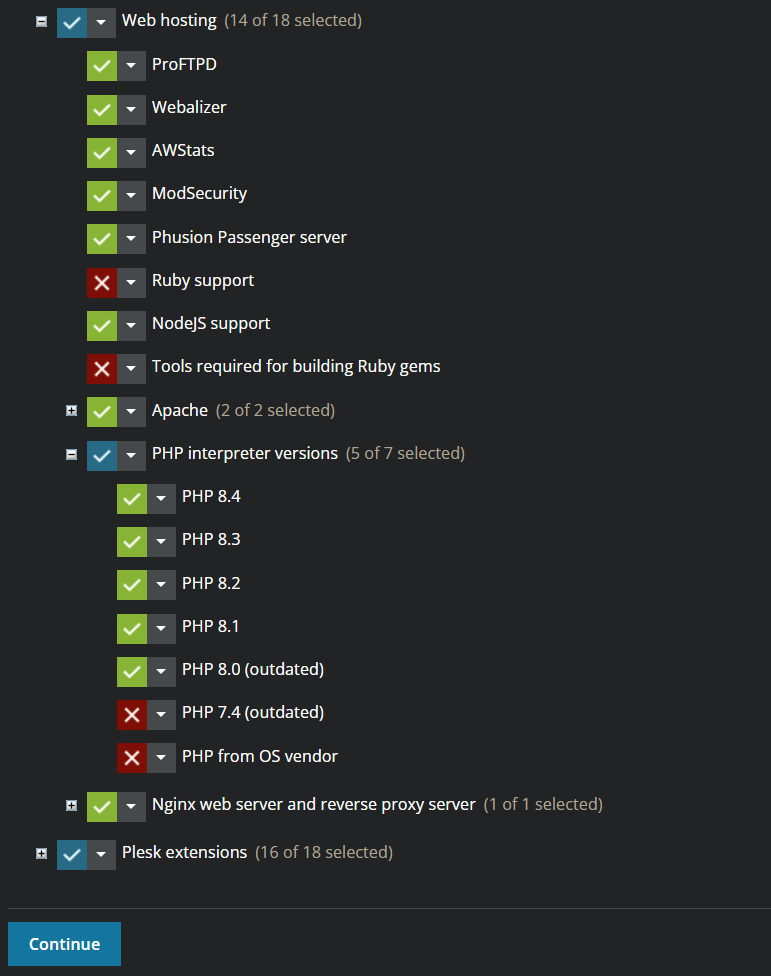 Install different PHP versions in Plesk – Clouding.io